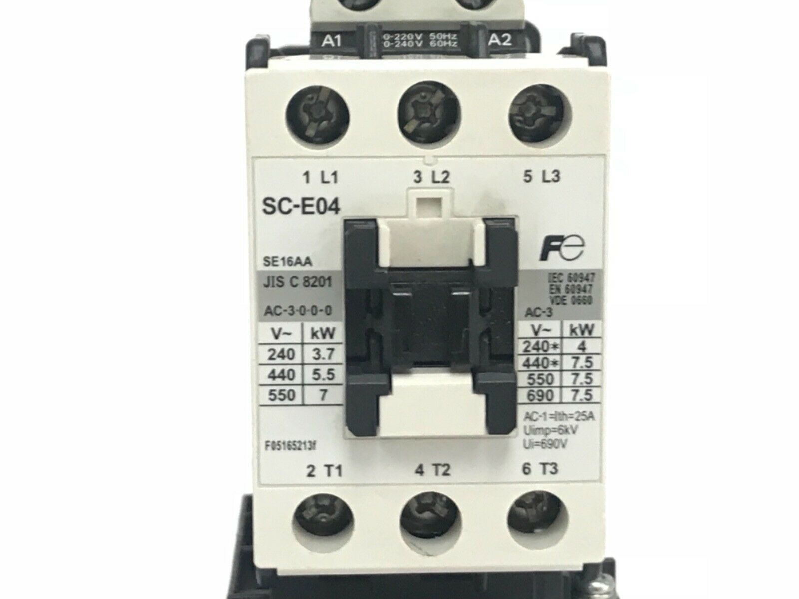 NEW FUJI ELECTRIC SC-E04, SE16AA CONTACTOR, W/ TK-E02, TK22E OVERLOAD ...