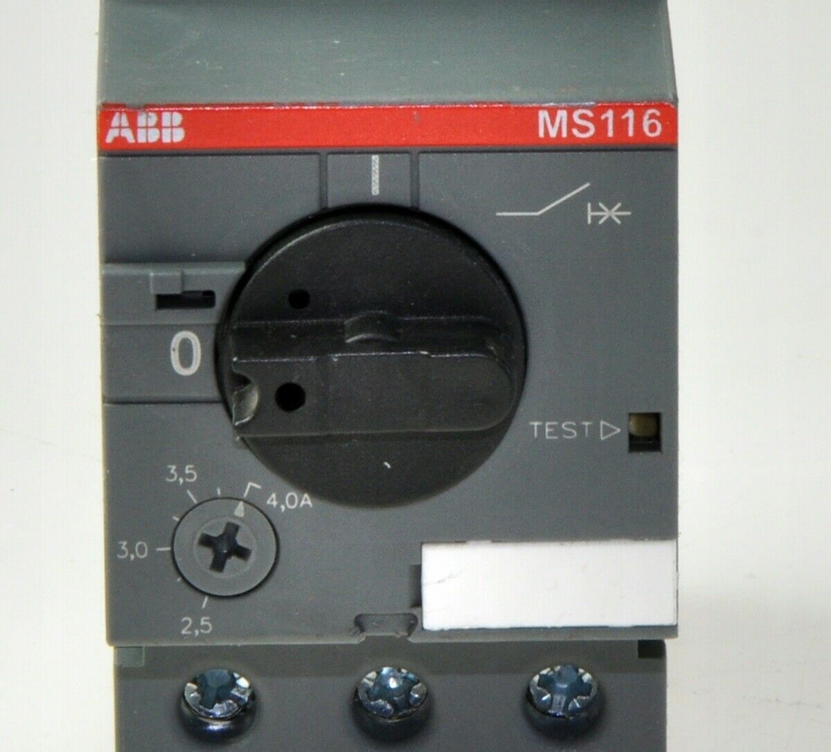 ABB MS116 thermal switch 2,5 - 4A termik / # 3 8440 - Pushbutton Switches