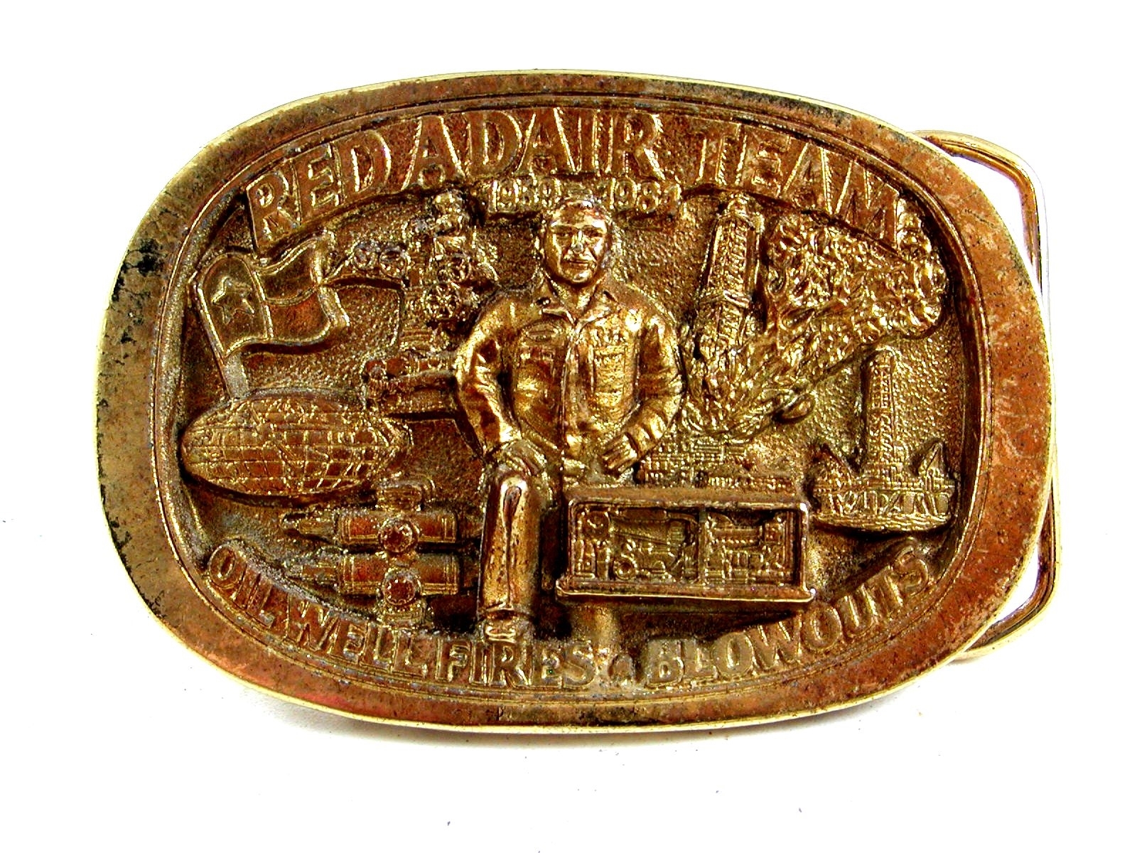 Red Adair Team 25th Anniversary Oil Well Fires Blowouts Belt Buckle ...