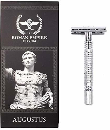 Double Edge Safety Razor ROMAN EMPIRE SHAVING Augustus with 20 Blades ...