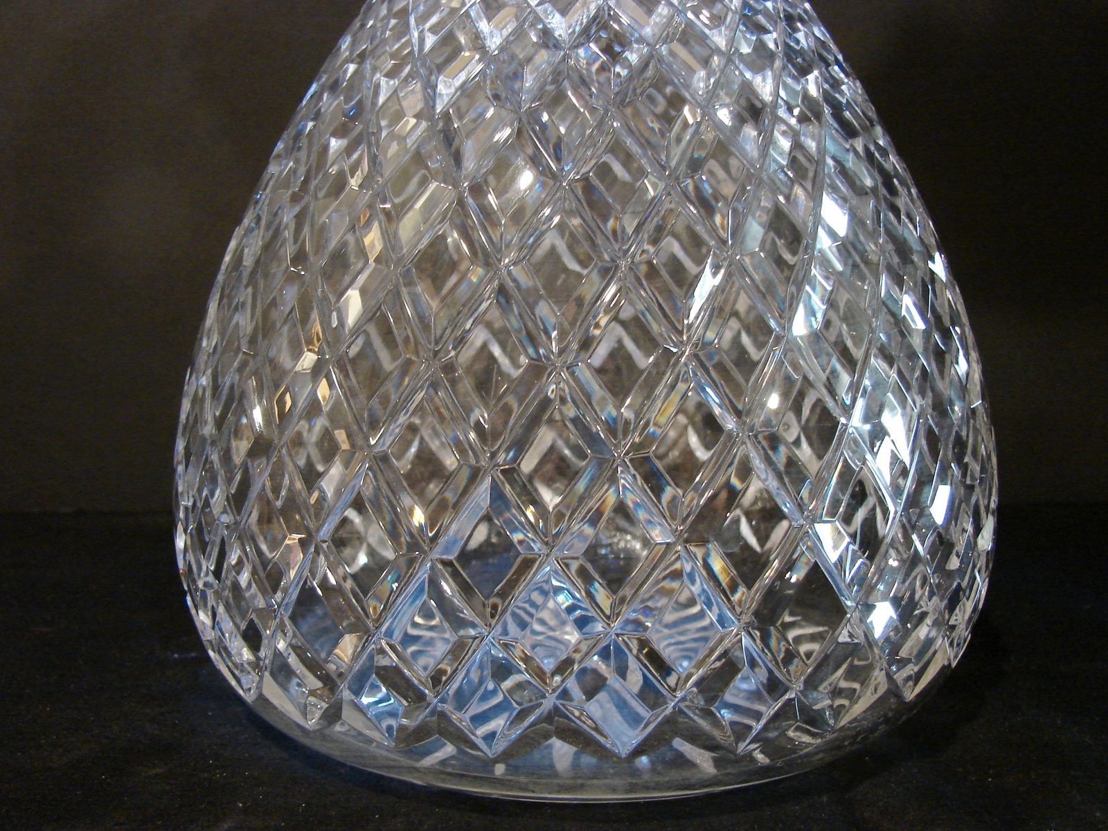 ROGASKA "Diamond" Pattern Lead Crystal 12" Large Bouquet Vase - Crystal
