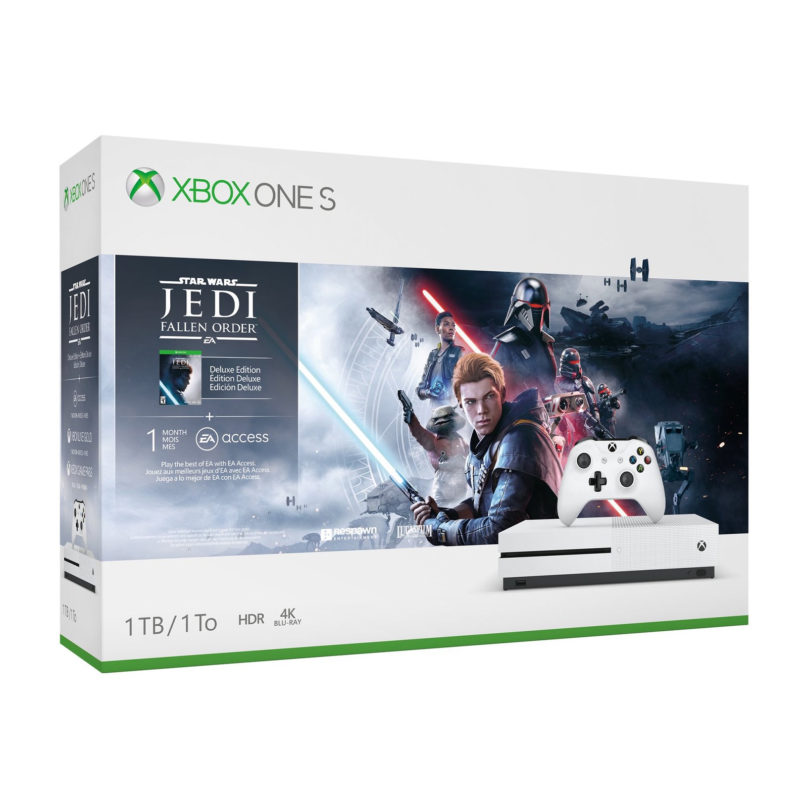 XBOX ONE X BUNDLE JEDI (UPC# 889842485257) 1TB (Black) - Video Game ...