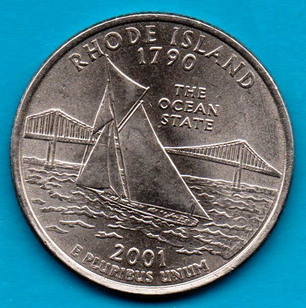 2001 D Rhode Island State Quarter Near Uncirculated - State Quarters ...