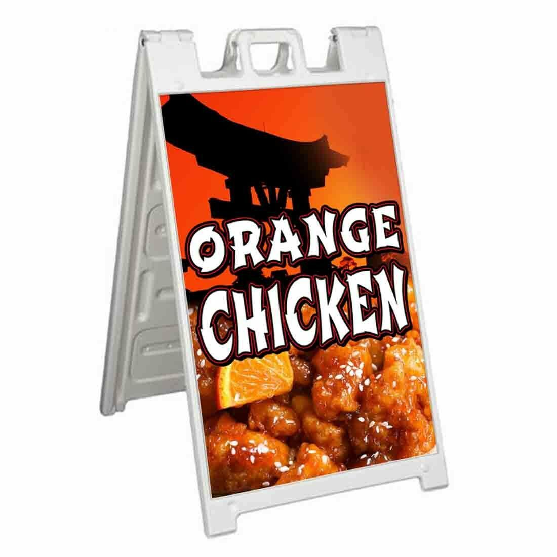 ORANGE CHICKEN Signicade 24x36 Aframe Sidewalk Sign Banner Decal ...