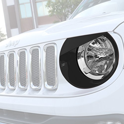 JeCar Jeep Angry Eyes Headlights ABS Headlight Trim Angry Bird Head ...