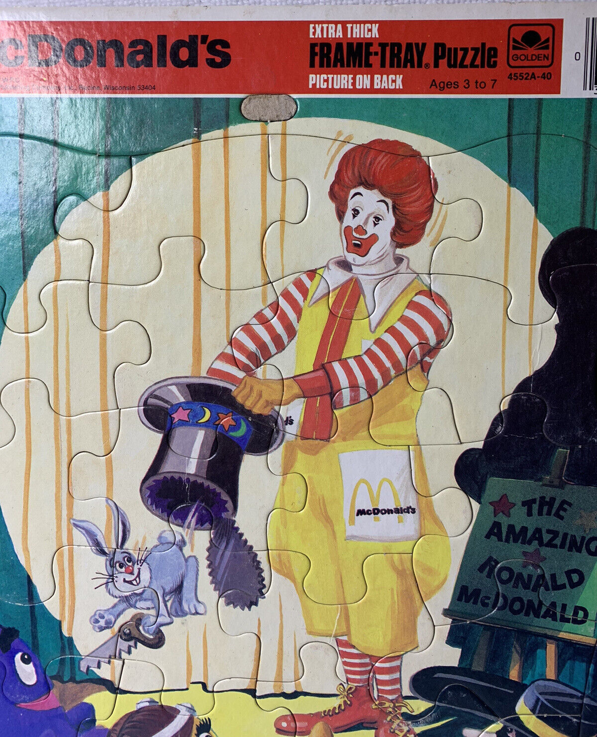 Vintage Ronald McDonald, McDonald's, Frame Tray Puzzle, Golden Books ...