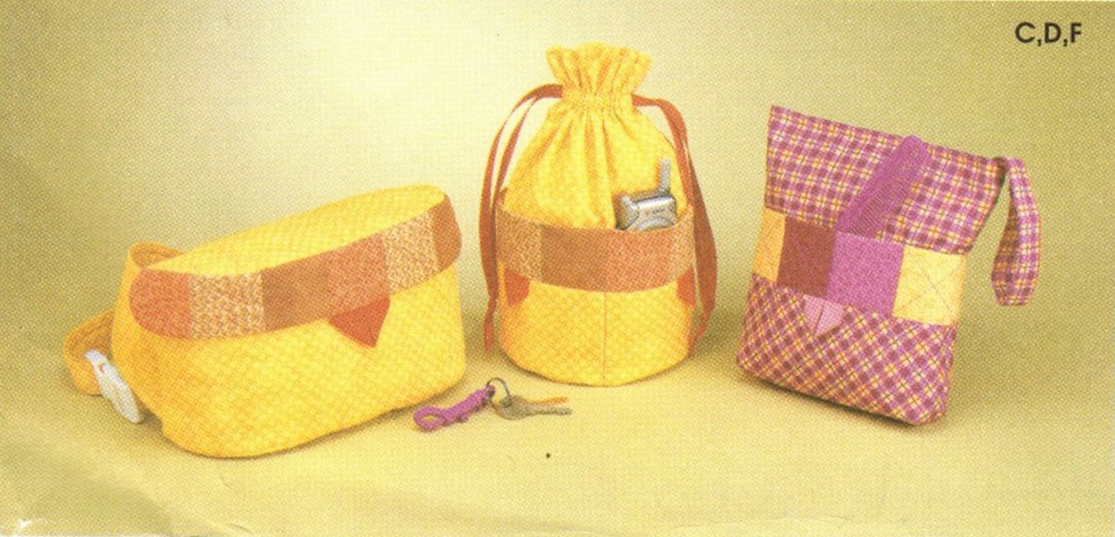 Tote Ditty Bag Backpack Fanny Pack Purses Bottle Holder Fat Quarters ...