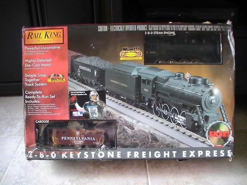MTH Rail King Pennsylvania 2-8-0 Keystone Freight Express w/Proto-Sound ...