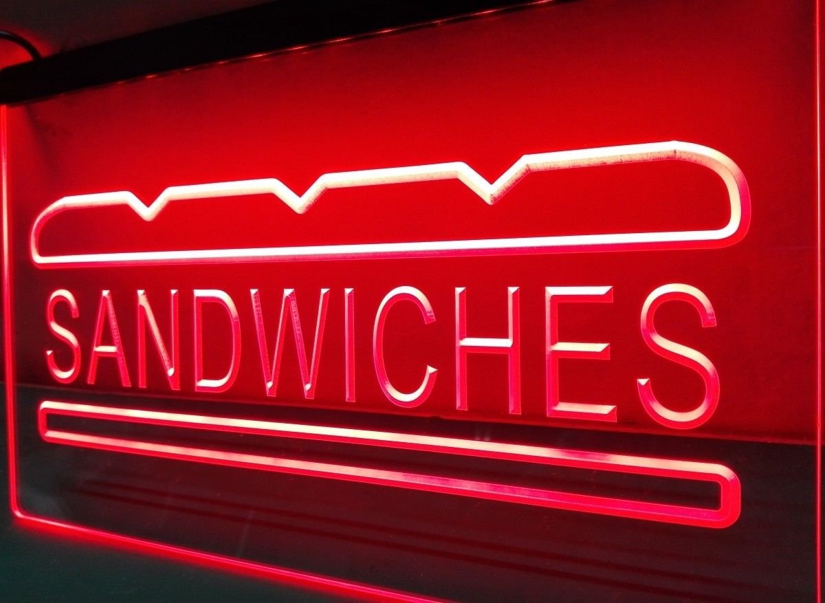 Sandwiches LED Neon Light Sign with 7 color to choose - Neon