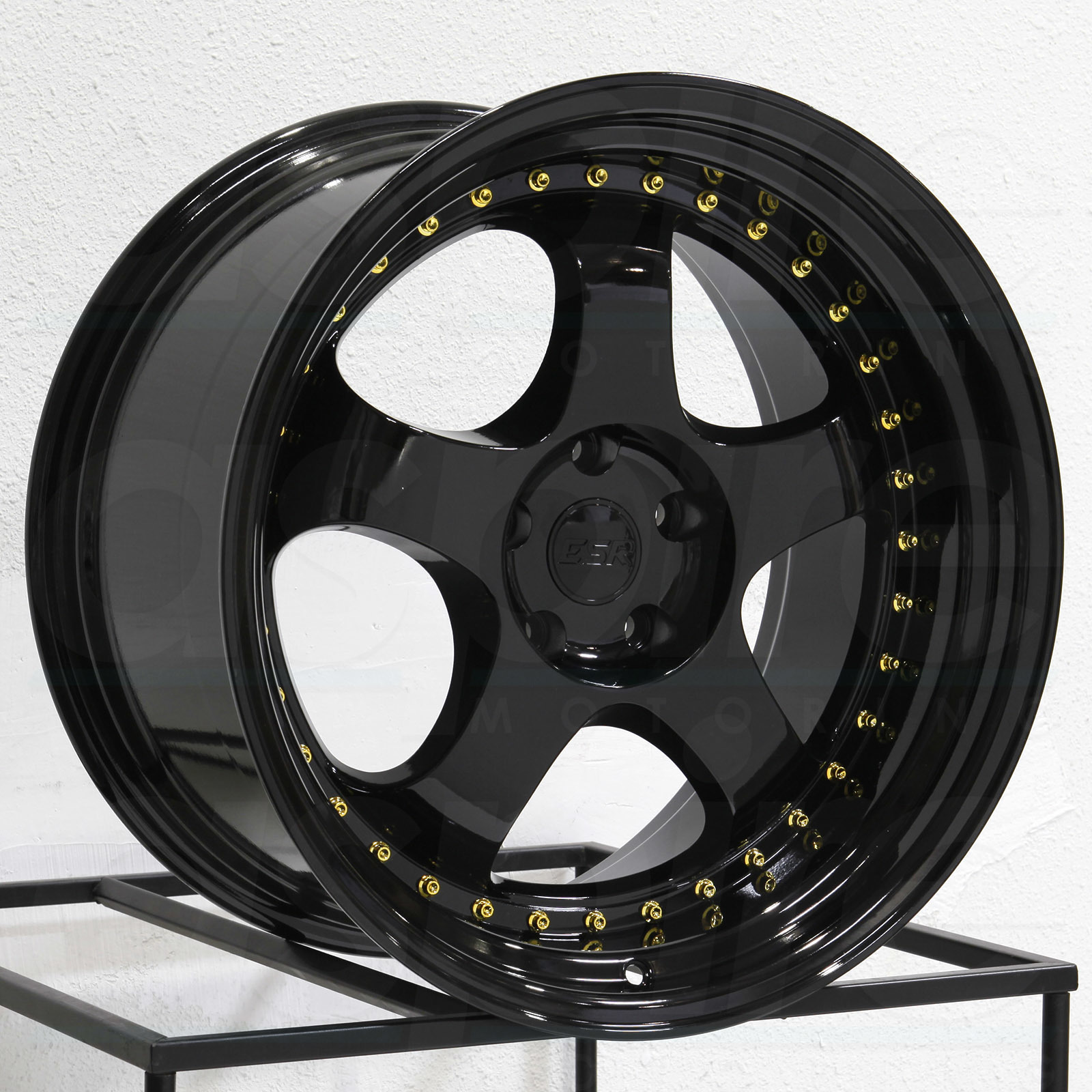 18x8.5/18x9.5 ESR SR06 SR6 5x112 Custom 30/22 Gloss Black Wheels Rims ...