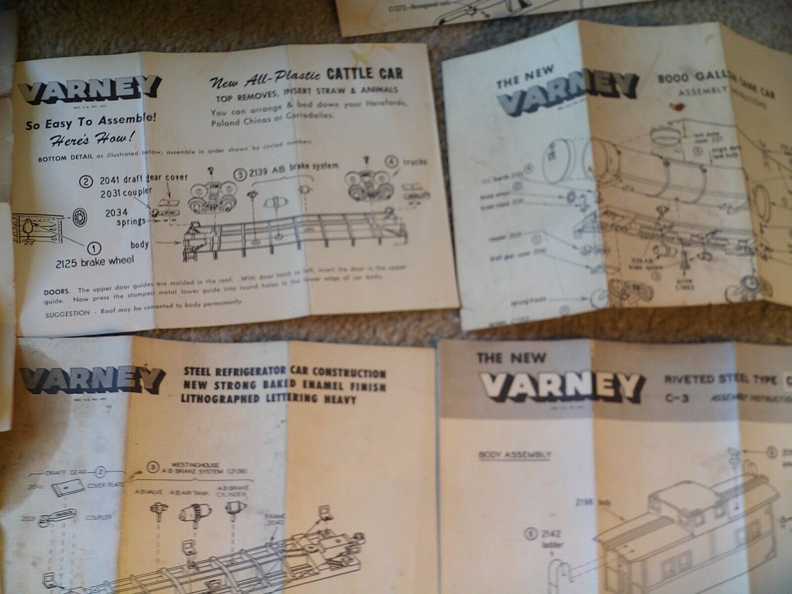 Lot of 10 Vintage 1950s Instructions for HO Locomotives Other Mantua ...