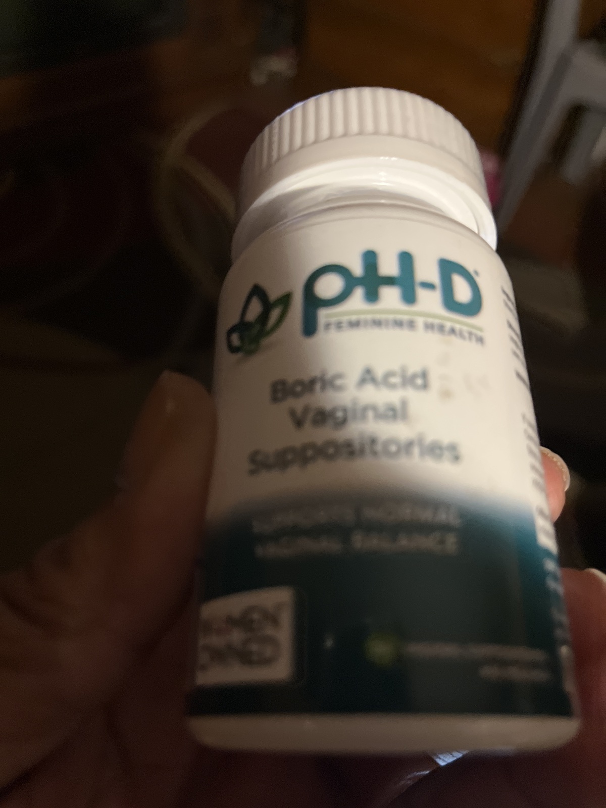 PHD Boric Acid Vaginal Suppositories - Health Care