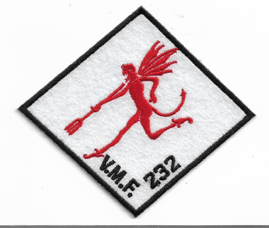 USMC VMF-232 Marine Fighter Squadron 232 RED DEVIL Patch - Marine Corps
