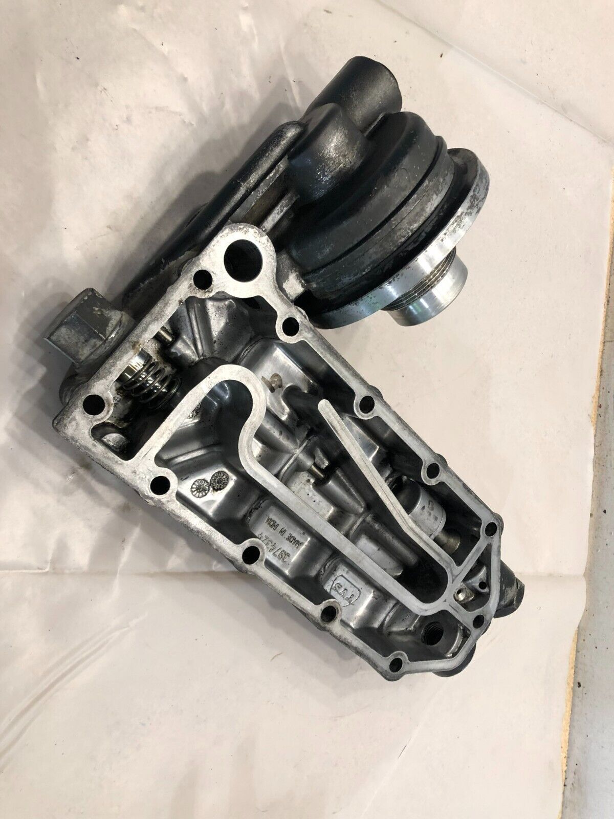 Cummins ISC 8.3L Lube Oil Filter Adapter Head Housing 3974324 OEM ...