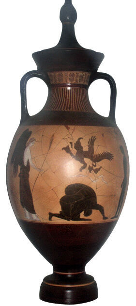 Ancient Greek Panathenaic Vase with top Museum Replica Reproduction ...