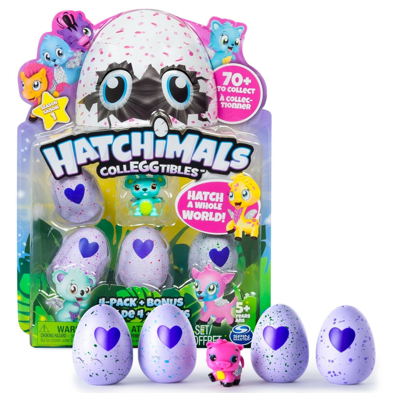 Hatchimals Colleggtibles Mini 4 Pack Bonus - Hatchimal Colleggtible ...