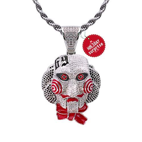 TSANLY 6ix9ine Chain Necklace Saw Inspired White Gold Plated with ...