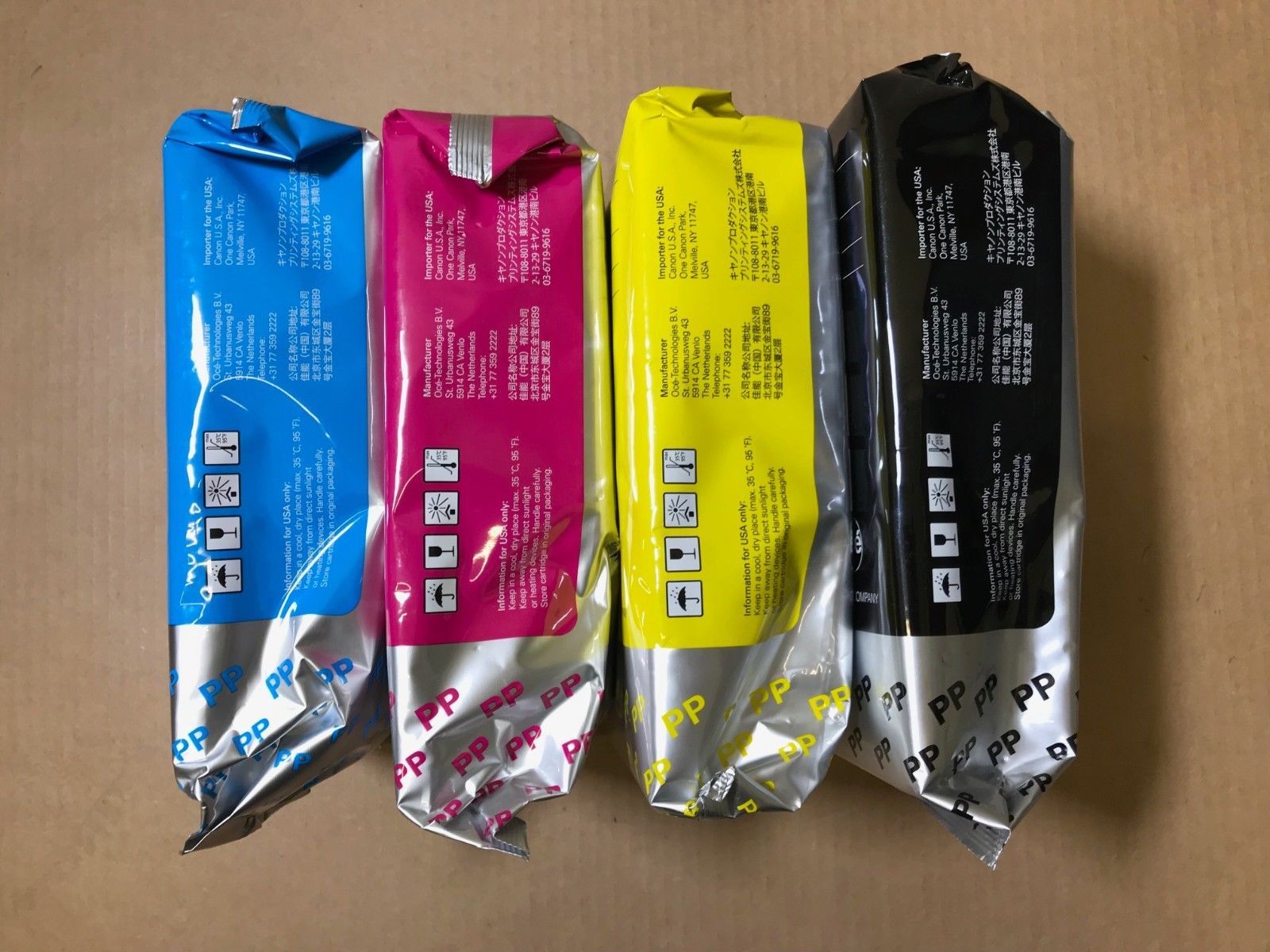 OCE COLORWAVE 600PP 650PP 700PP POSTER TONER PEARLS CMYK SET 1060099513 ...