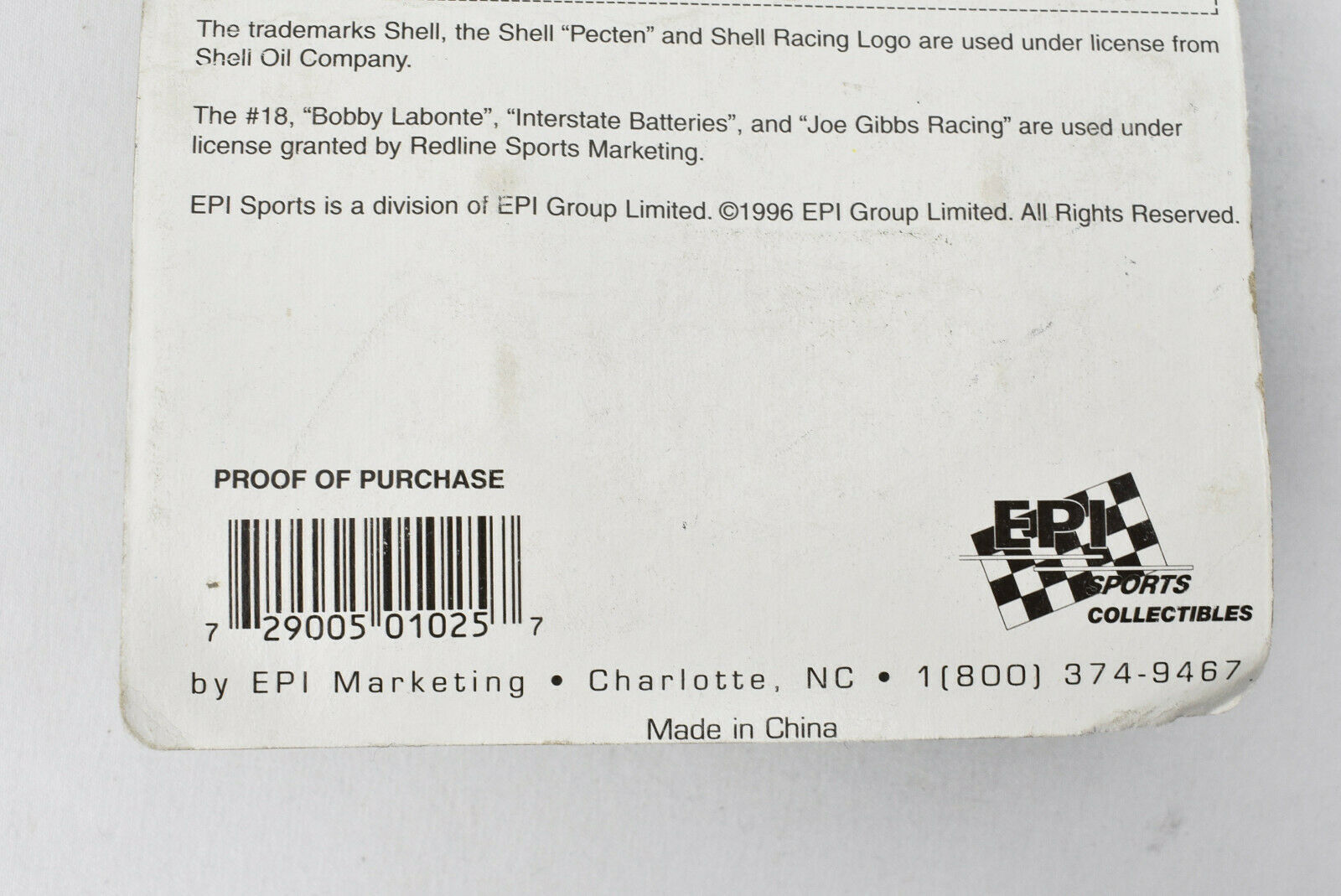 Shell Motorsports Bobby Labonte #18 Interstate Batteries Stock Car ...