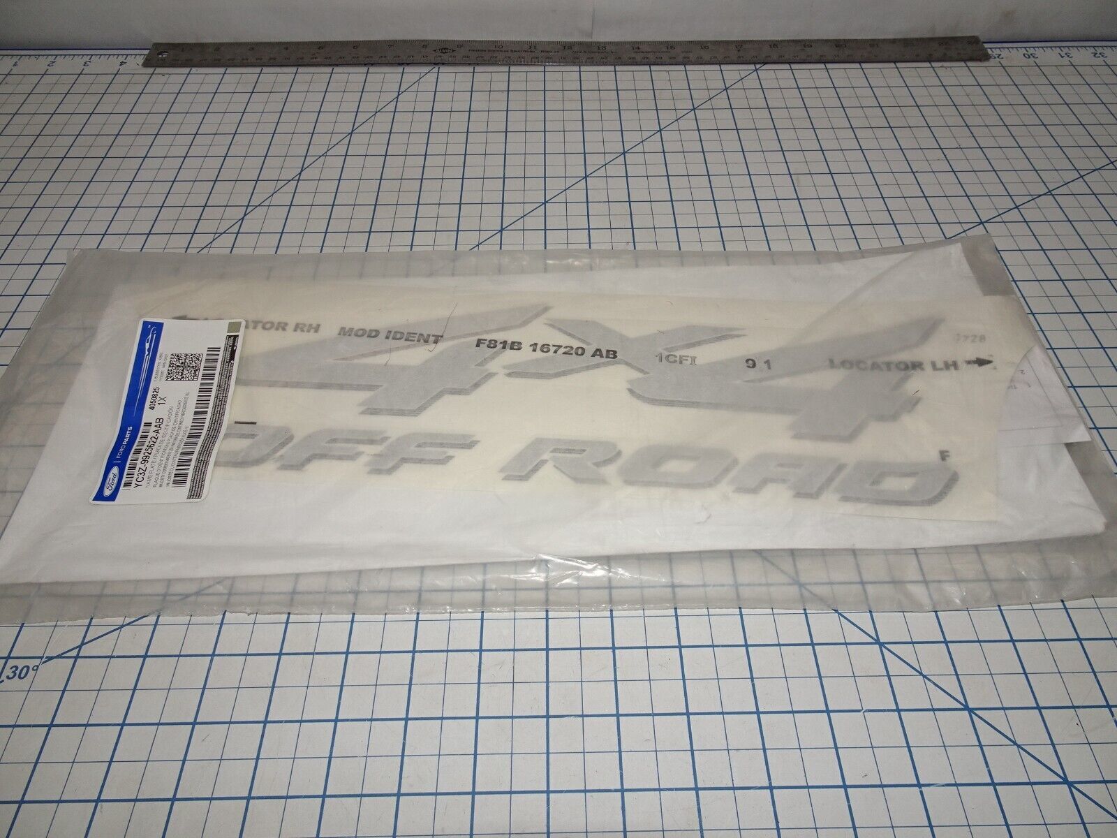 Ford YC3Z-9925622-AAB Decal Sticker 4X4 OFF ROAD for Bed Side Factory ...