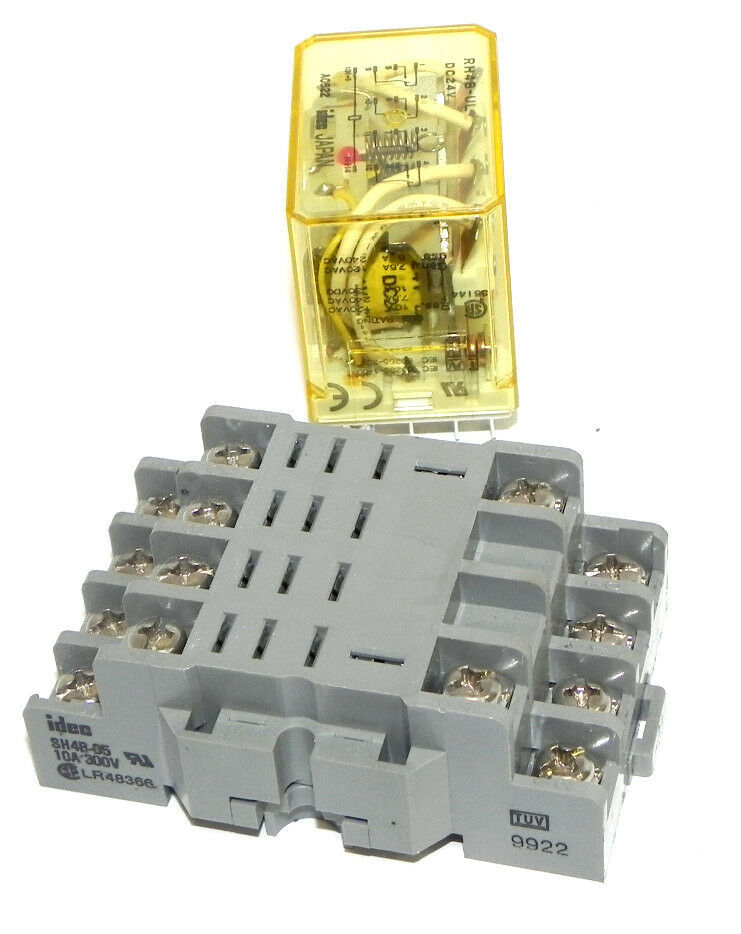 IDEC SH4B-05 RELAY SOCKET WITH RH4B-UL-DC24V RELAY RH4BULDC24V - Relay ...