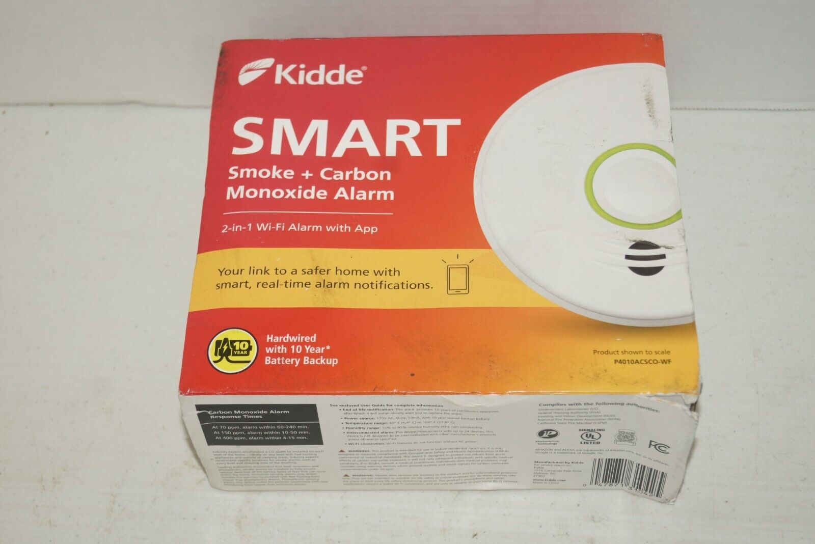 Kidde P4010ACSCO-WF Smoke + Carbon Monoxide and 50 similar items