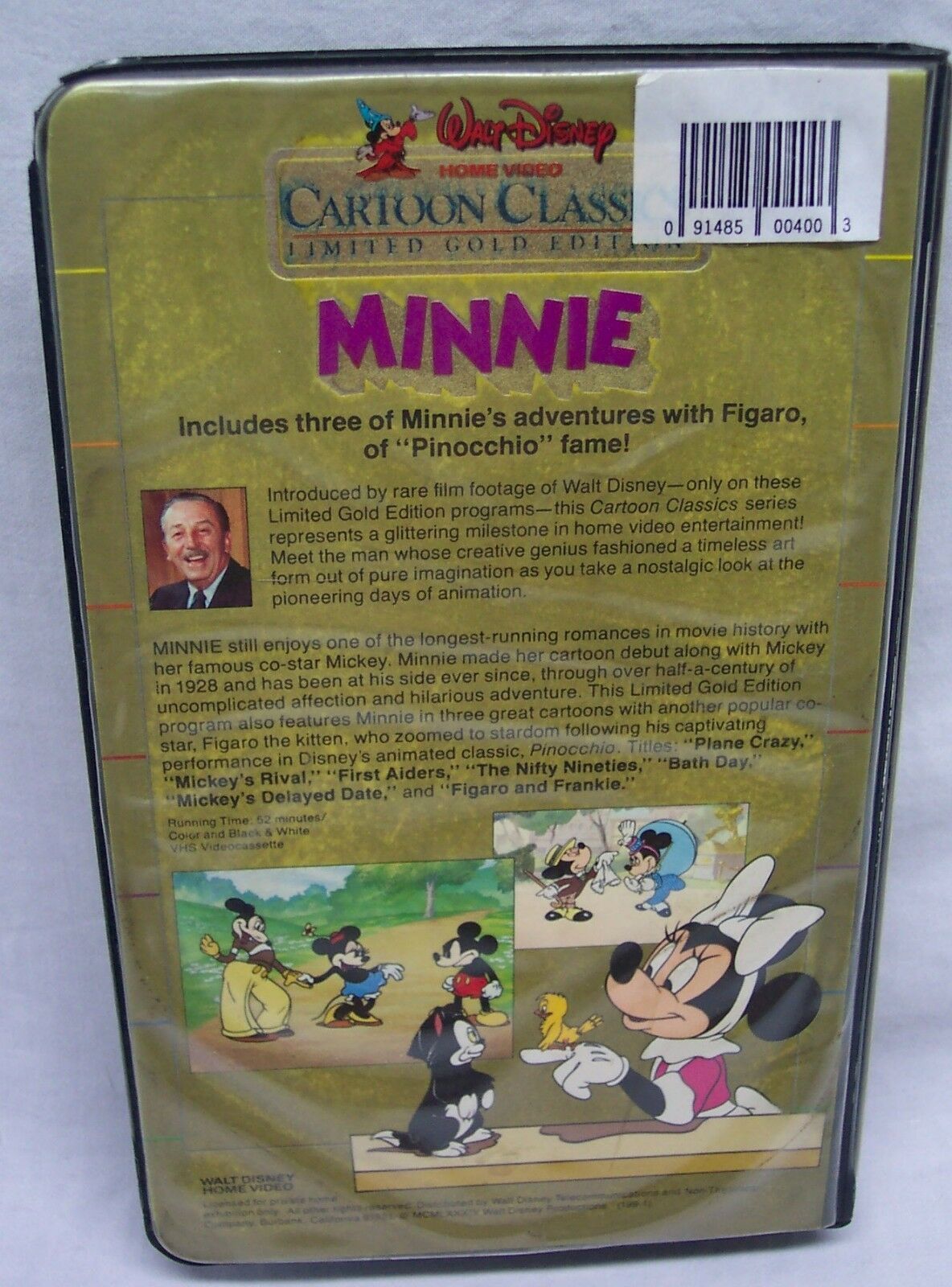 Walt Disney Cartoon Classics Limited Gold Edition MINNIE MOUSE VHS ...