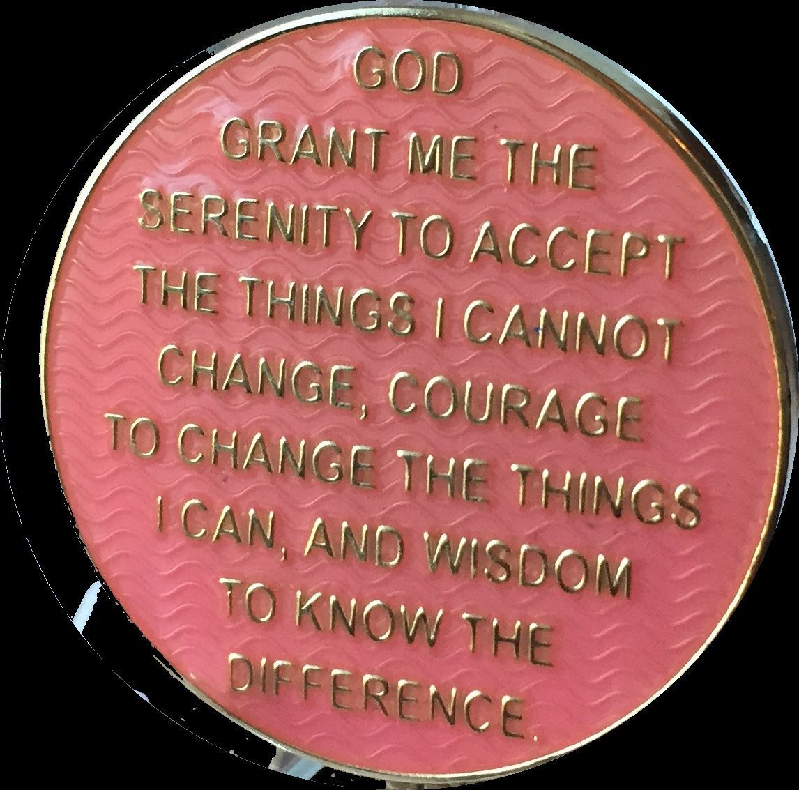 18 Year AA Medallion Pink Gold Plated Alcoholics Anonymous Sobriety ...
