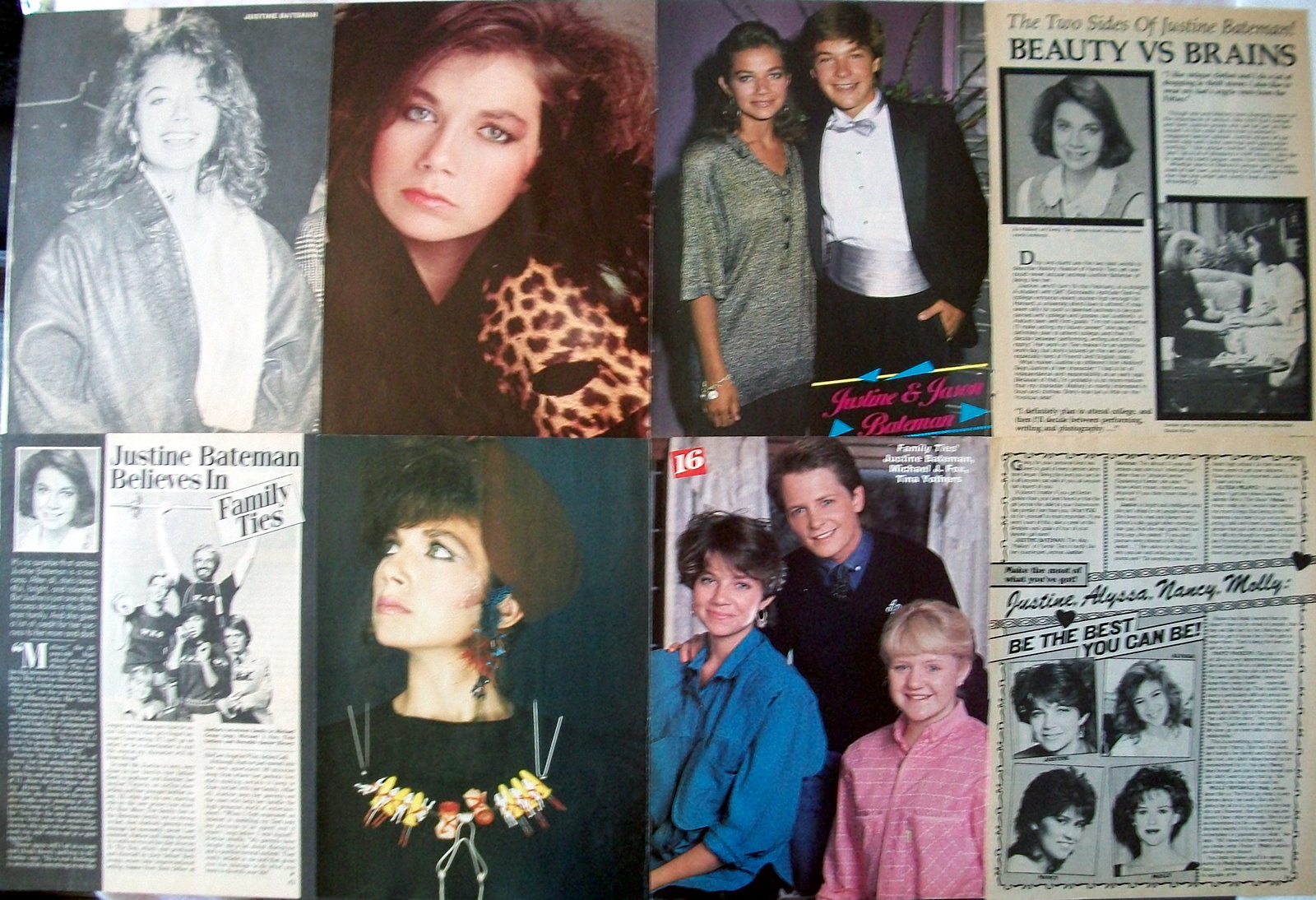 JUSTINE BATEMAN ~ 66 Color and B&W Clippings, Articles, PIN-UPS from ...