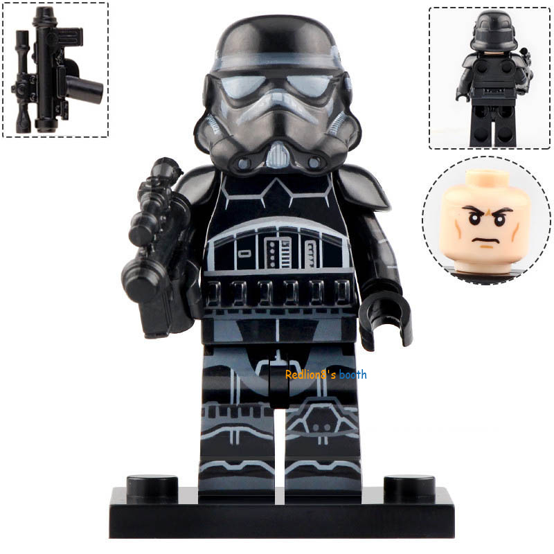 Black Stormtrooper Star Wars Minifigures Lego Compatible Toys ...