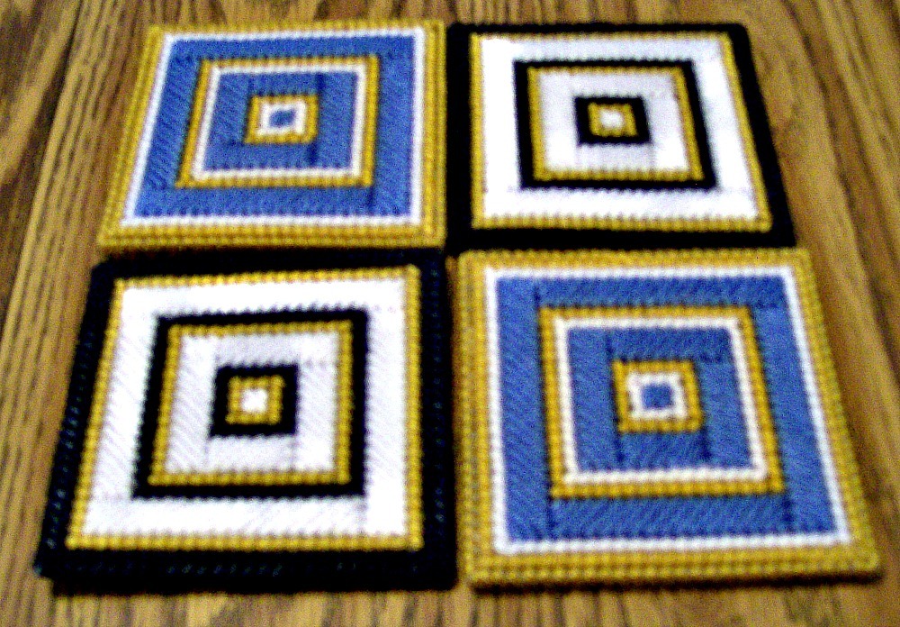 Hockey Coasters, Plastic Canvas, Handmade, Made to Order, Beer ...