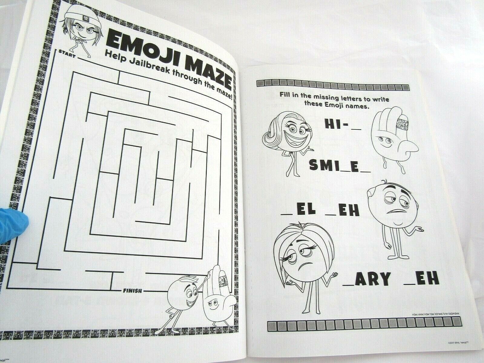 Emoji Movie Coloring & Activity Book 30+ Stickers 2 Pullout Posters ...