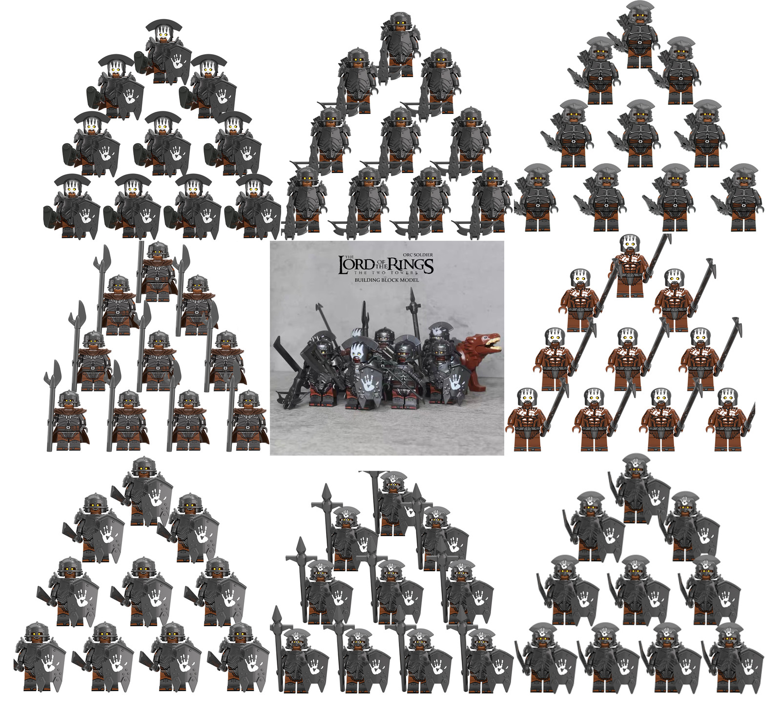 LOTR King Return Mordor Uruk-hai Orc Army Soldiers Minifigures Toys Gifts - Building Toys & Blocks