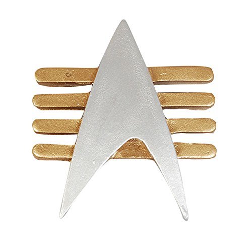 Star Trek Starfleet Captain Badge Combadge Rank Pip Pin Insignia Brooch ...