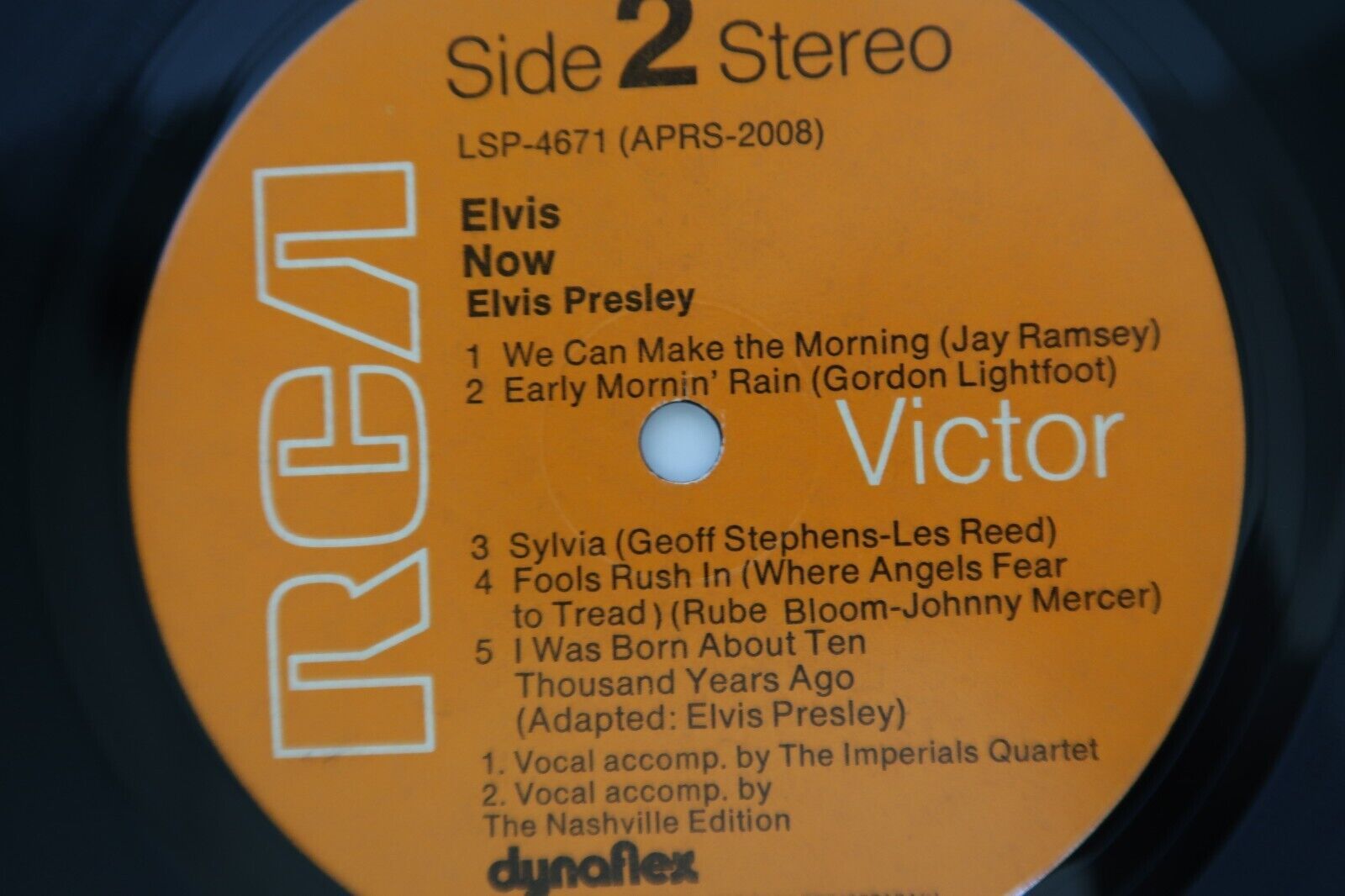 Vtg Vinyl Elvis Now Presley Rca Victor Lsp 4671 1972 Dynaflex Vinyl