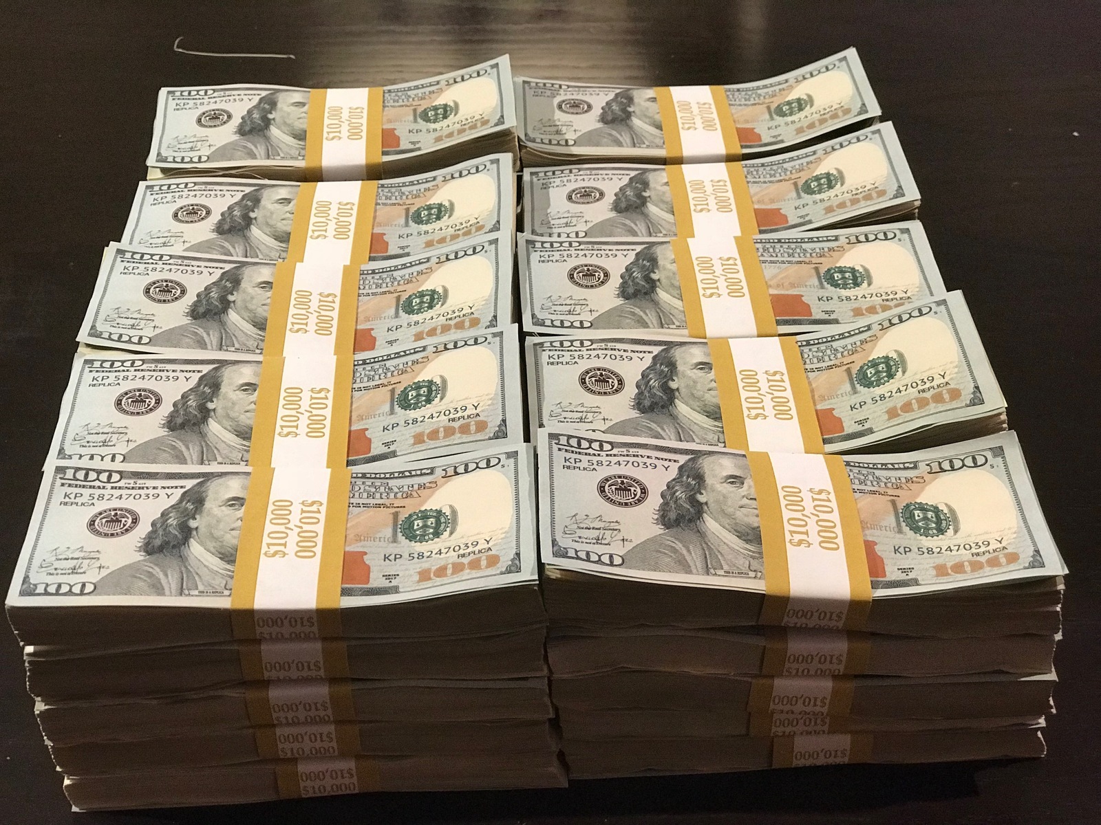 500 000 PROP MONEY REPLICA 100s USED Style FULL Print Movie Video Etc
