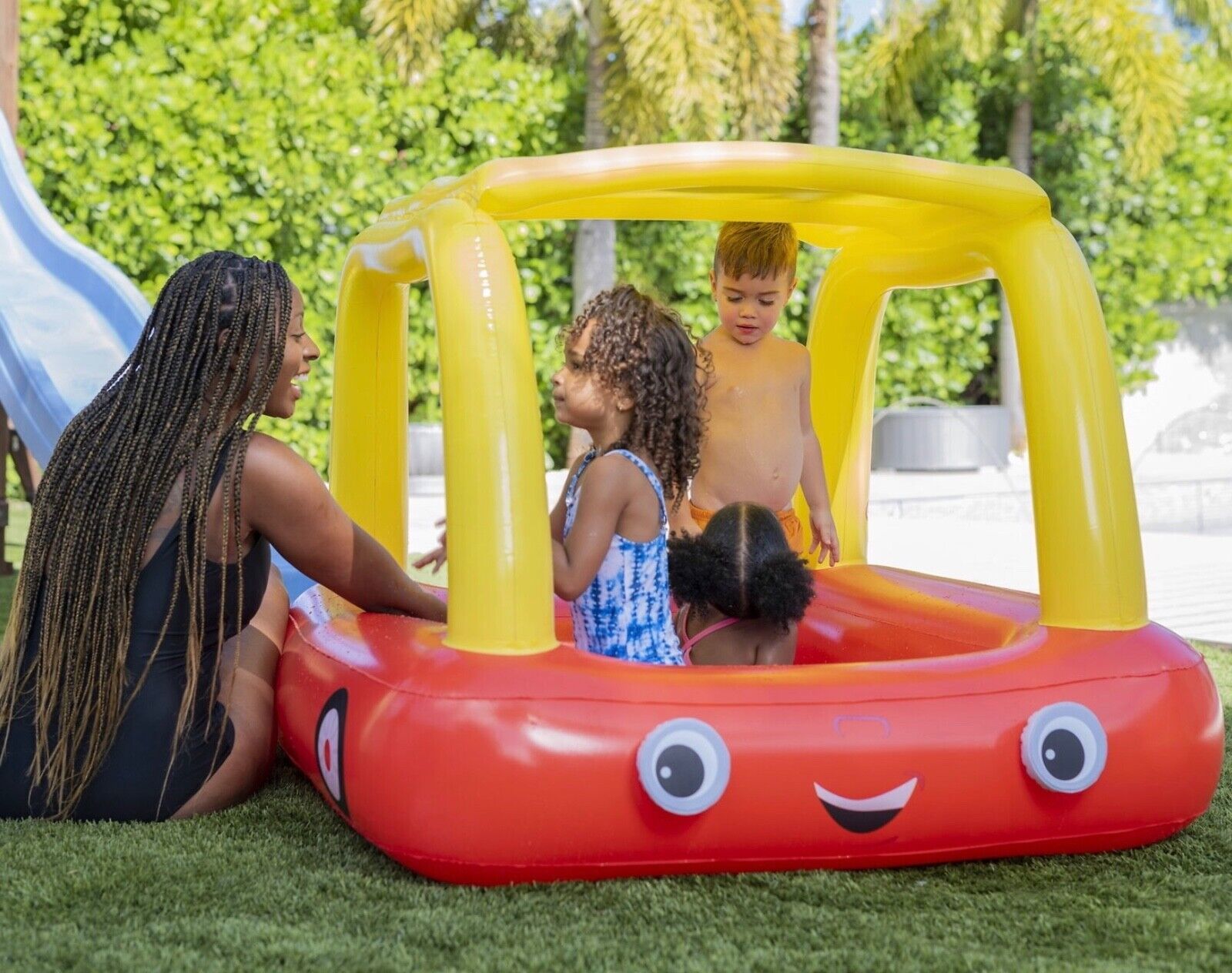 Little Tikes Giant Cozy Coupe Canopy Pool, 2-6 Years, UPF 50 Sun Shade ...