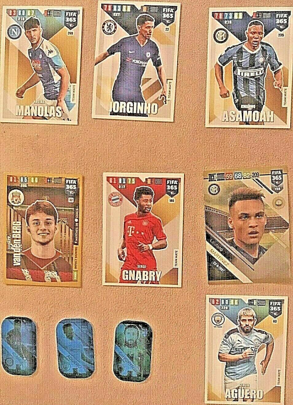 Panini Fifa 365 Adrenalyn XL Lautaro Aguero Manolas Jorginho Assmoah ...