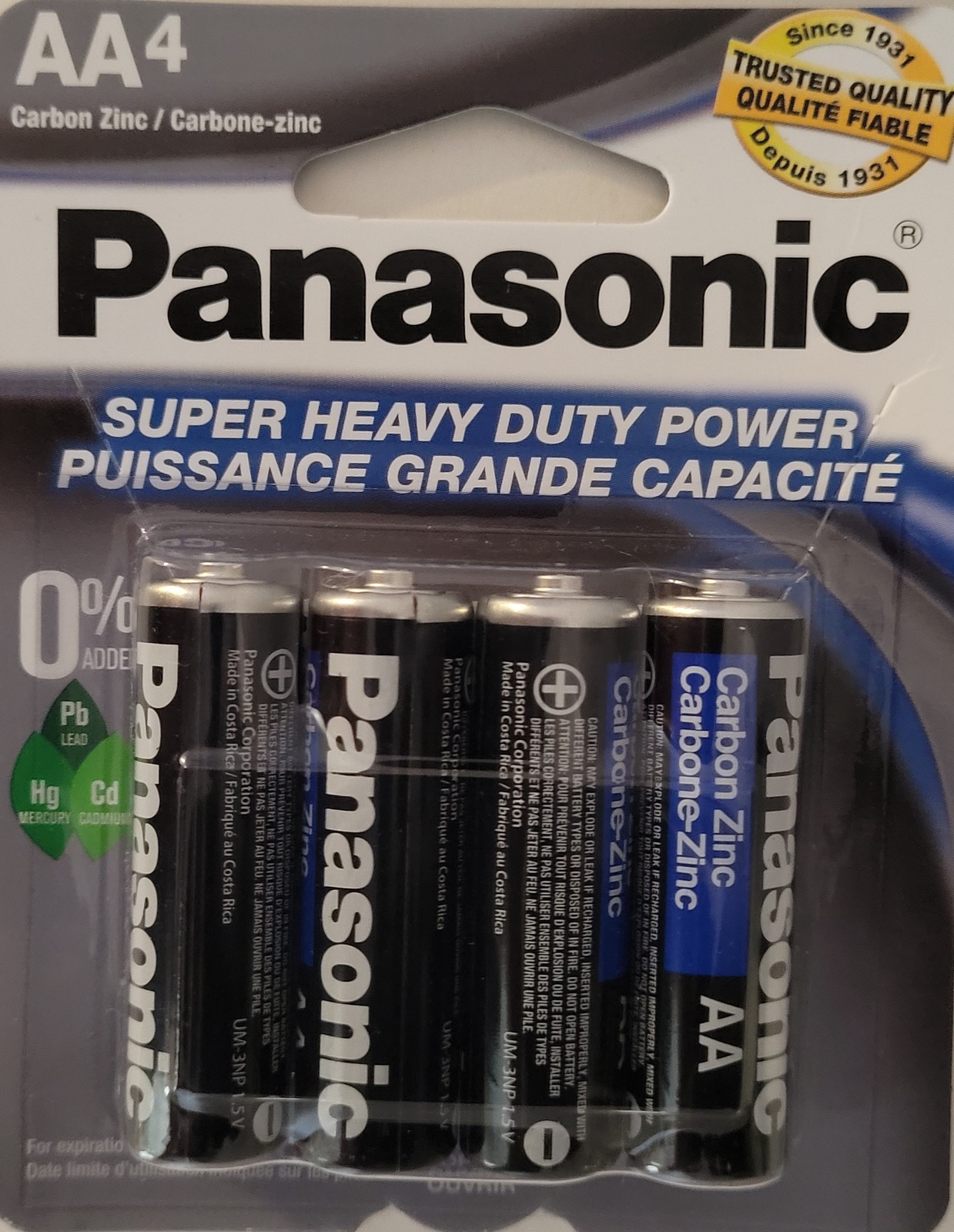 Panasonic AAA and AA Batteries Remote Control Heavy Duty, Alkaline 4PK ...