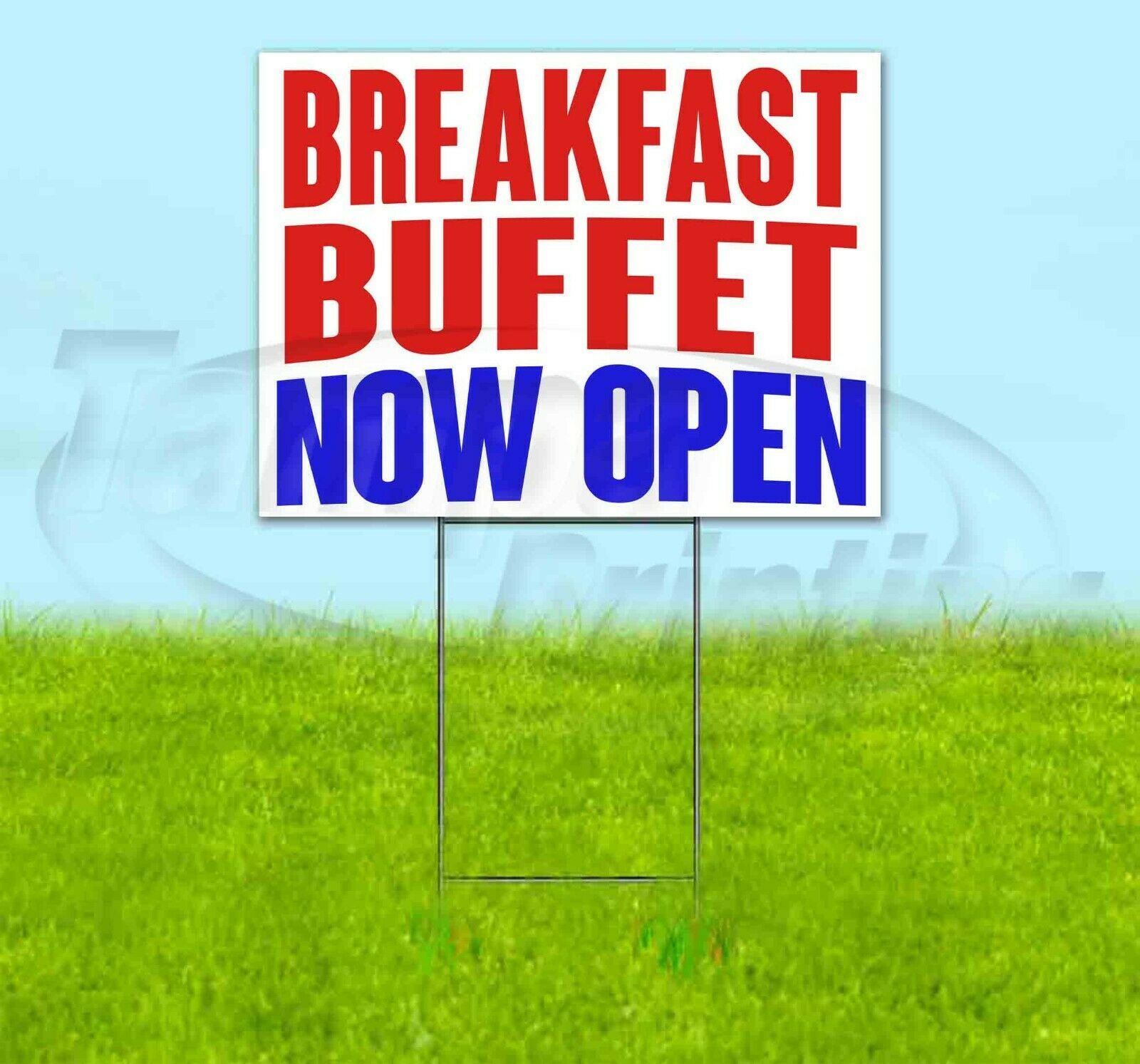 BREAKFAST BUFFET NOW OPEN Yard Sign Corrugated Plastic Bandit Lawn ...