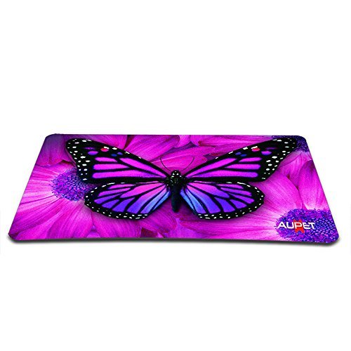 AUPET Purple Butterfly Large Gaming Mouse Pad Mat 13.78" X 9.84 ...