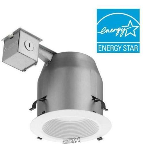 5 in. Matte White Recessed Baffle Integrated LED Lighting Kit Lithonia ...