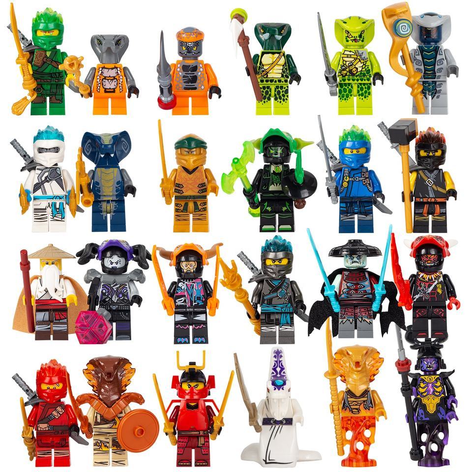 24pcs Ninjago Forbidden Spinjitzu Wu Oni Masks Snakes Pyro Vipers ...