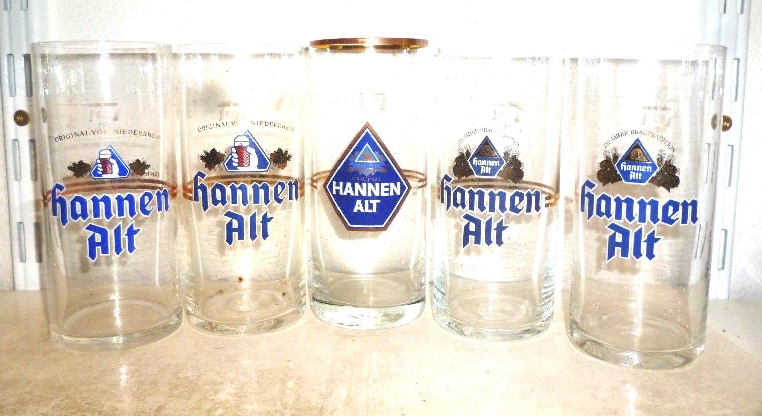5 Hannen Alt Monchengladbach Altbier 0.3L German Beer Glasses - Germany