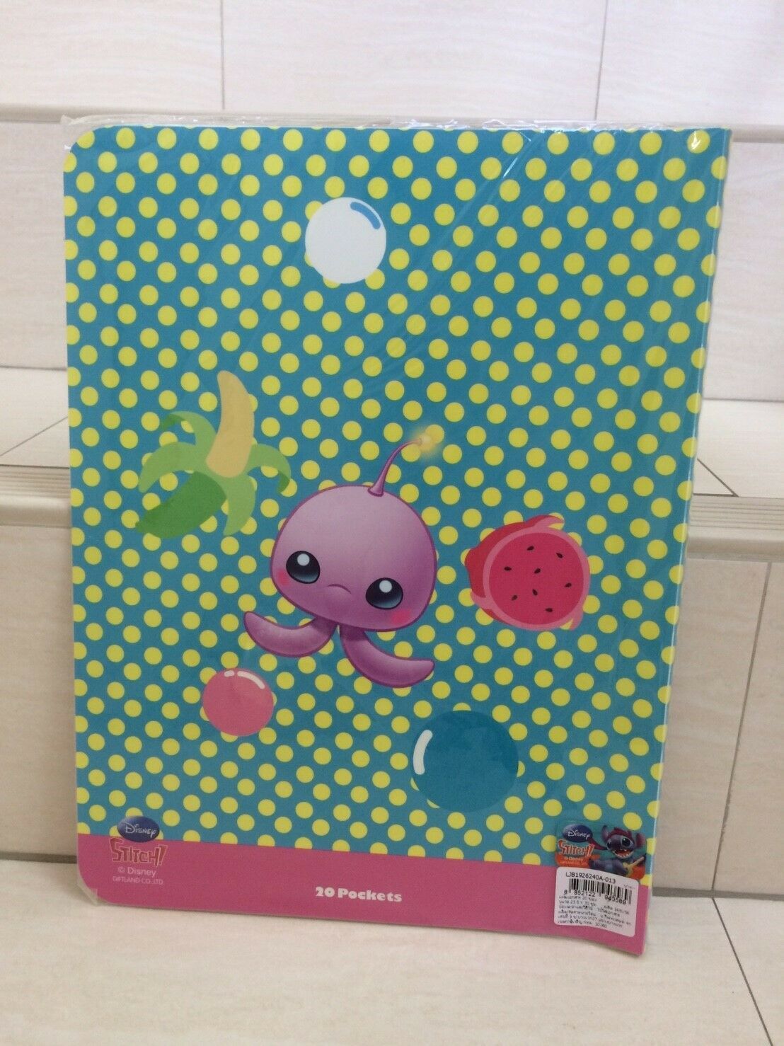 Disney Stitch Fresh Fruit file folder for A4 document 20 Pockets. RARE ...