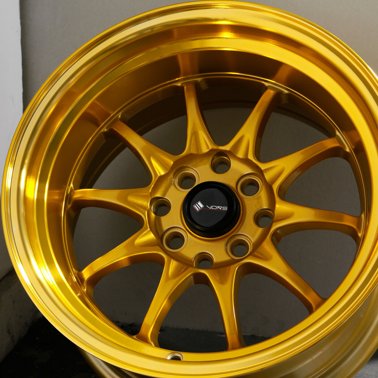 15x8/15x9 Vors TR3 4x100/4x114.3 0/0 Candy Gold Wheels Rims Set(4) - Wheels