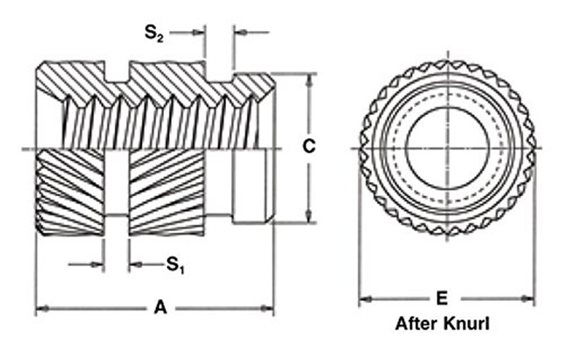 3000pcs IUTC-M6 Ultrasonic/Heat Staking Inserts Thru-Hole Threaded Nuts ...