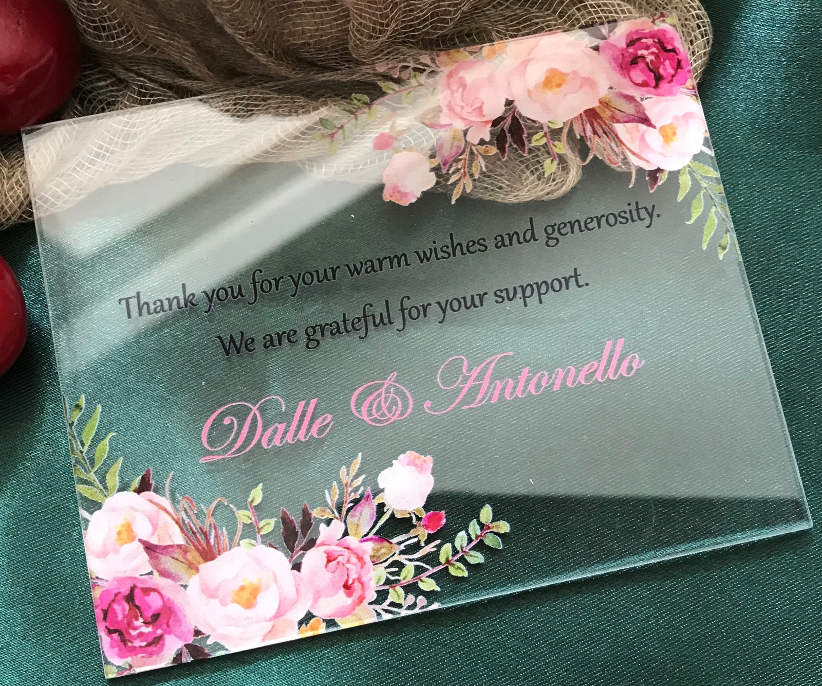 10pcs Custom Acrylic RSVP cards,Acrylic Name Cards,Acrylic Thank you ...