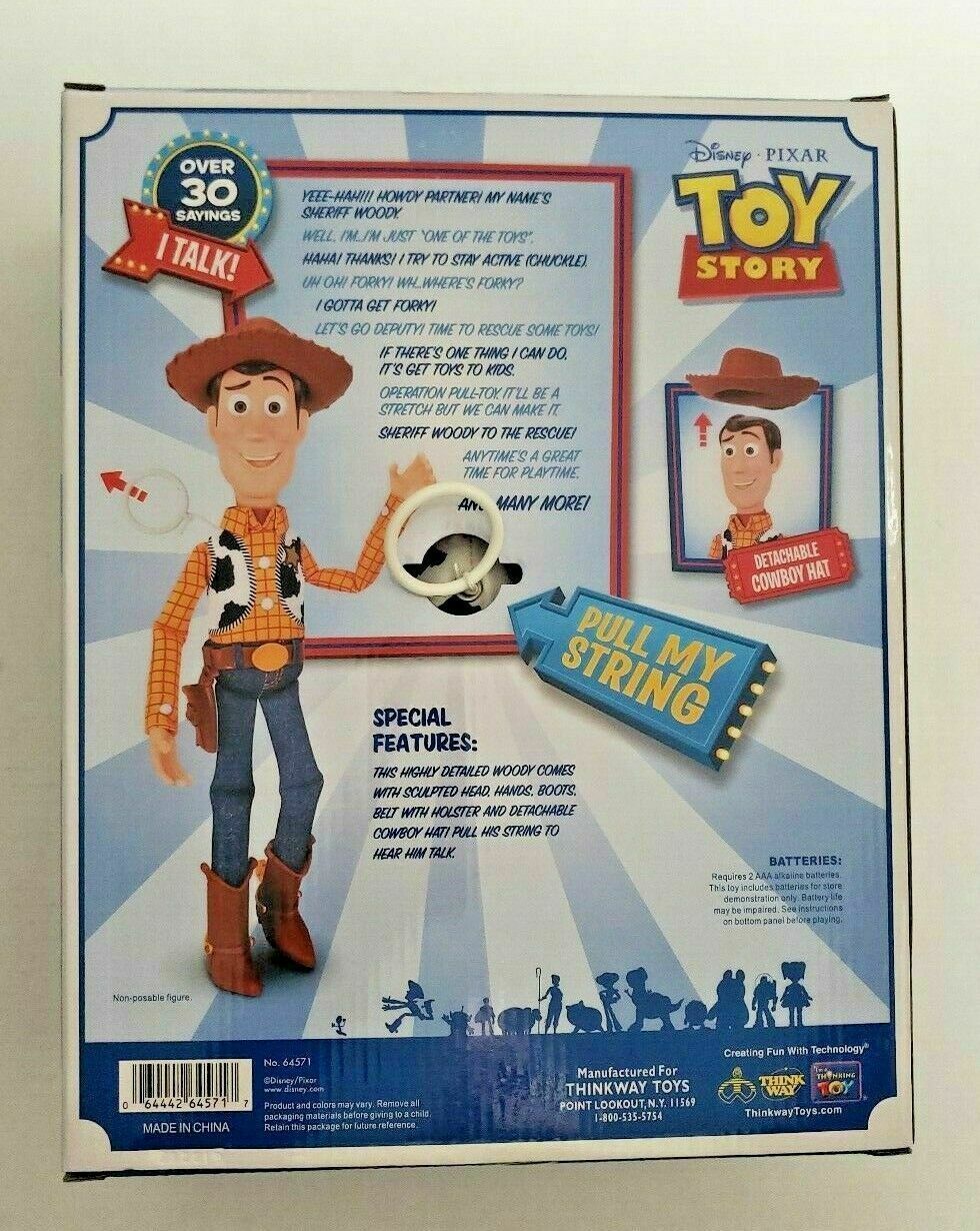 Toy Story Talking Sheriff Woody Deluxe Pull-String Action Figure NEW ...