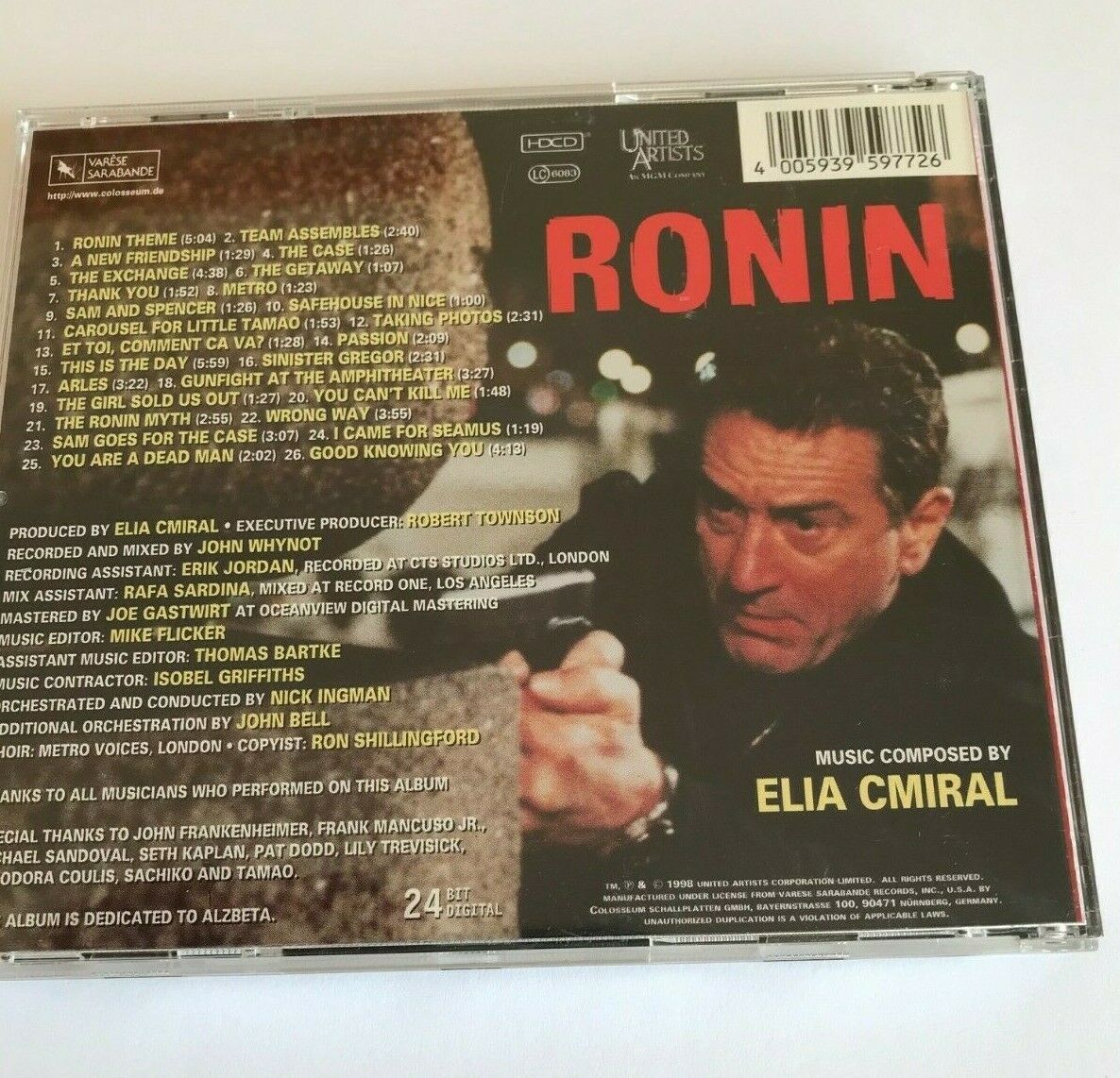 Ronin - Original Soundtrack by Elia Cmiral [1998 CD] VGC. Robert De ...